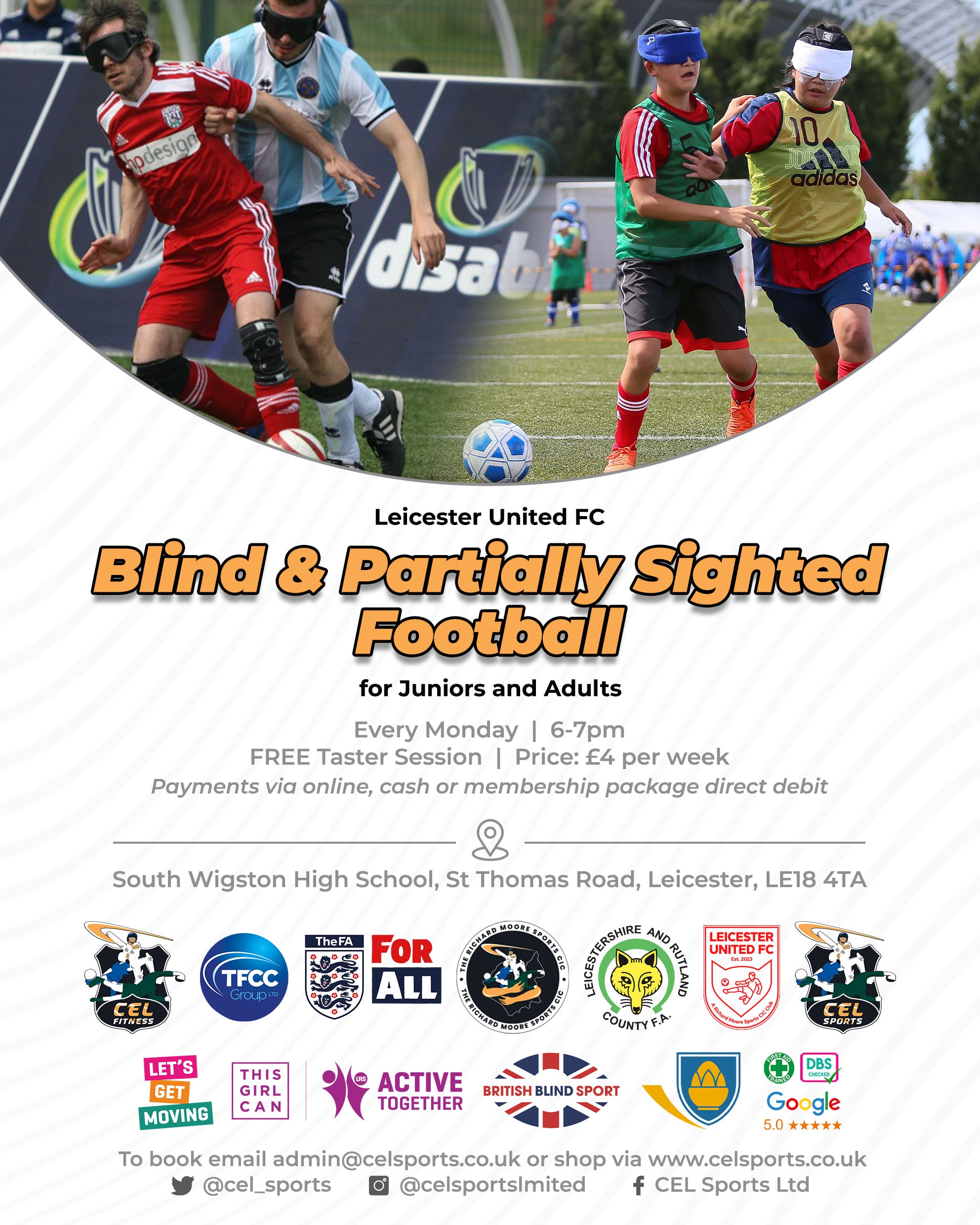 Blind and Partially Sighted Football | CEL Sports Limited